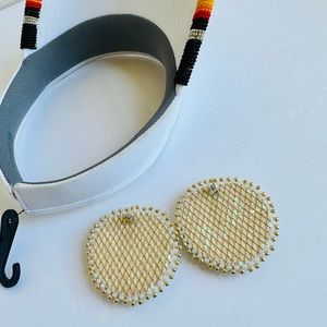 adidas | Jewelry | Handmade Beaded Earrings Adidas Visor Hat Bundle Set ...